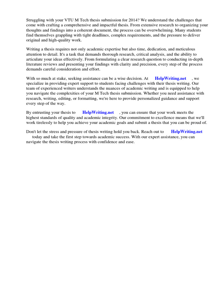 Vtu M Tech Thesis Submission 2014 | PDF | Thesis | Concrete