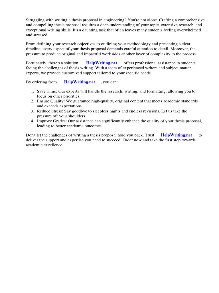 Thesis Proposal Sample Engineering | PDF | Thesis | Methodology