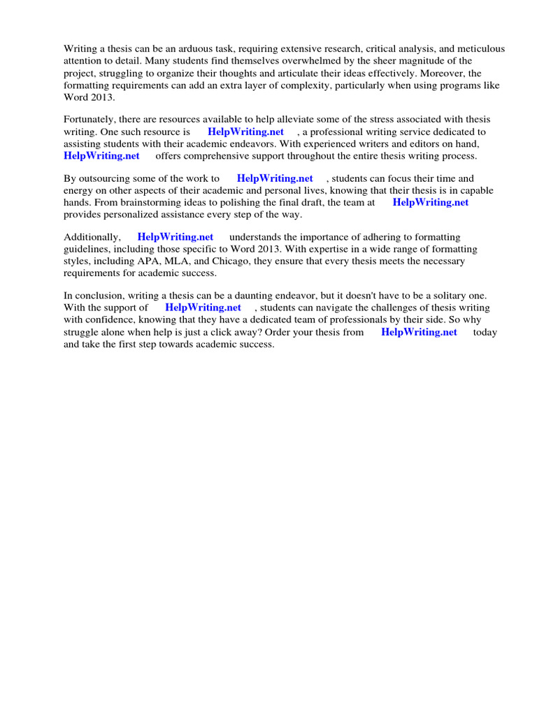 Thesis Template Word 2013 | PDF | Thesis | Microsoft Word