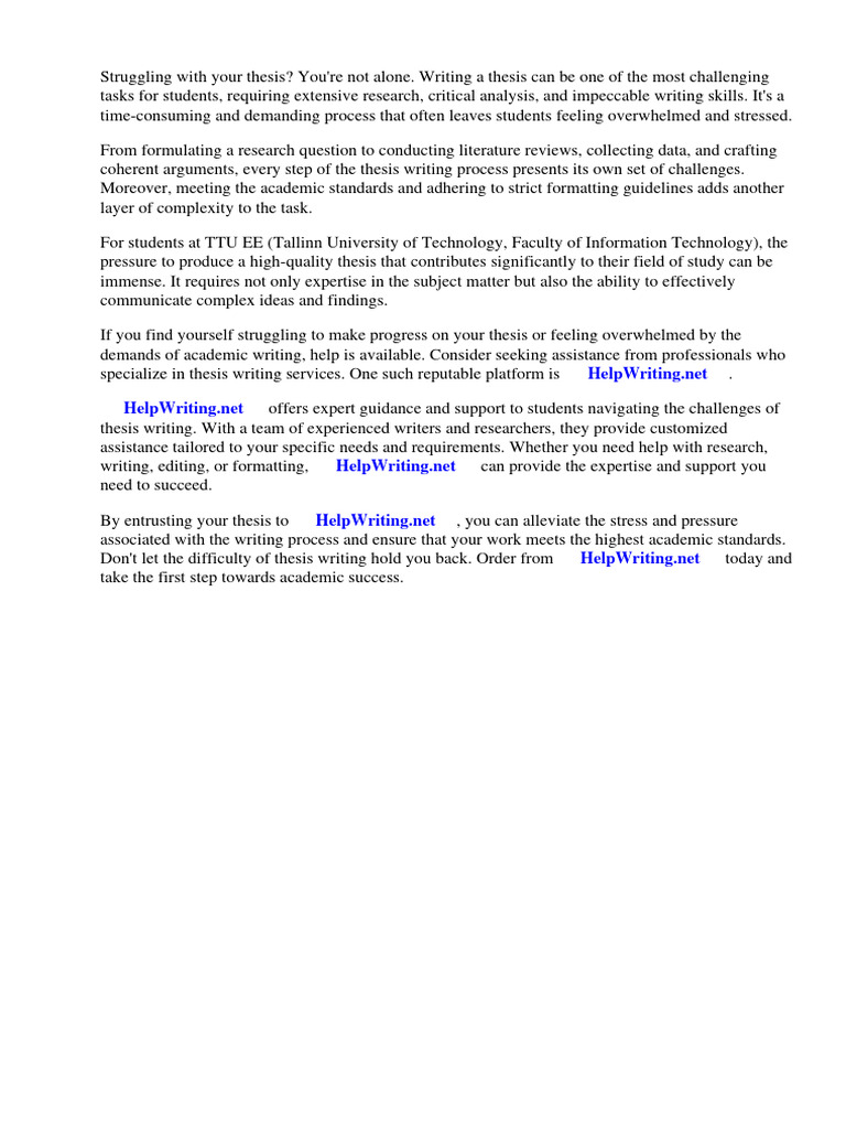 Thesis Ttu Ee | PDF | Thesis | Expert