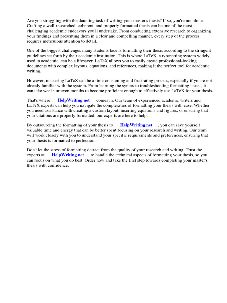 Master Thesis Layout Latex | PDF | Thesis | Page Layout