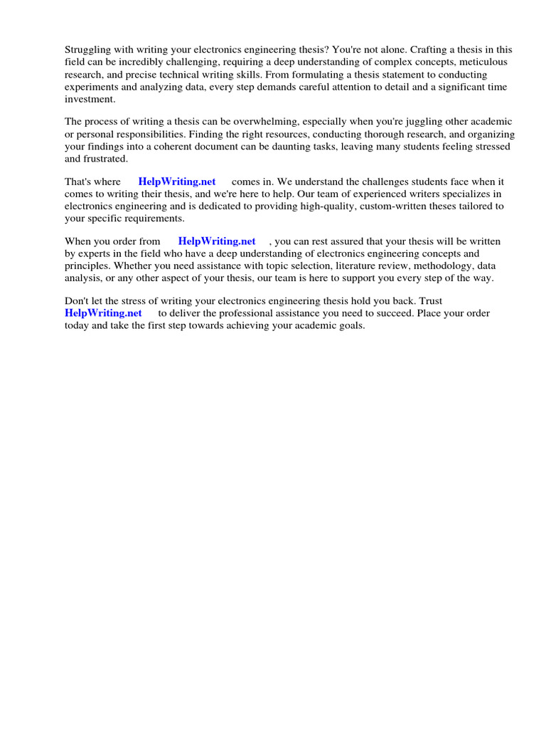 Thesis For Electronics Engineering Pdf Pdf Engineering Thesis 0508