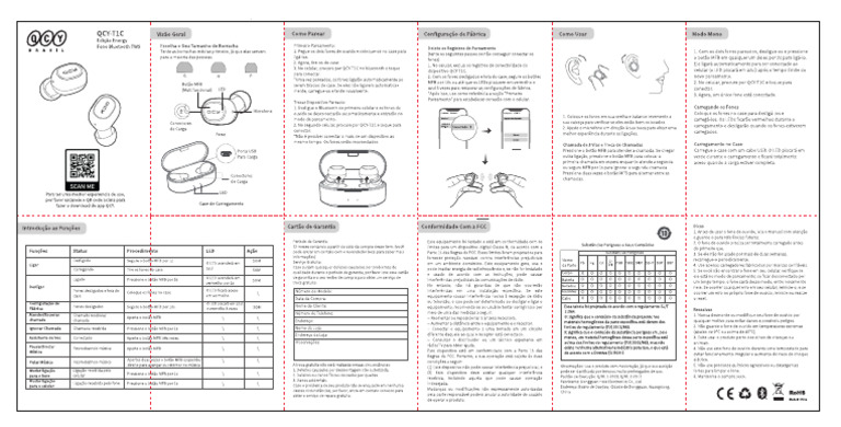 Qcy Brasil Manual T1 C® 2 | PDF