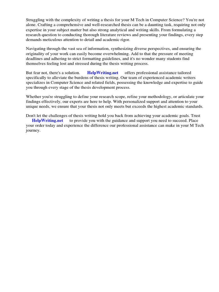 M Tech Thesis Computer Science Topic | PDF | Cloud Computing | Thesis