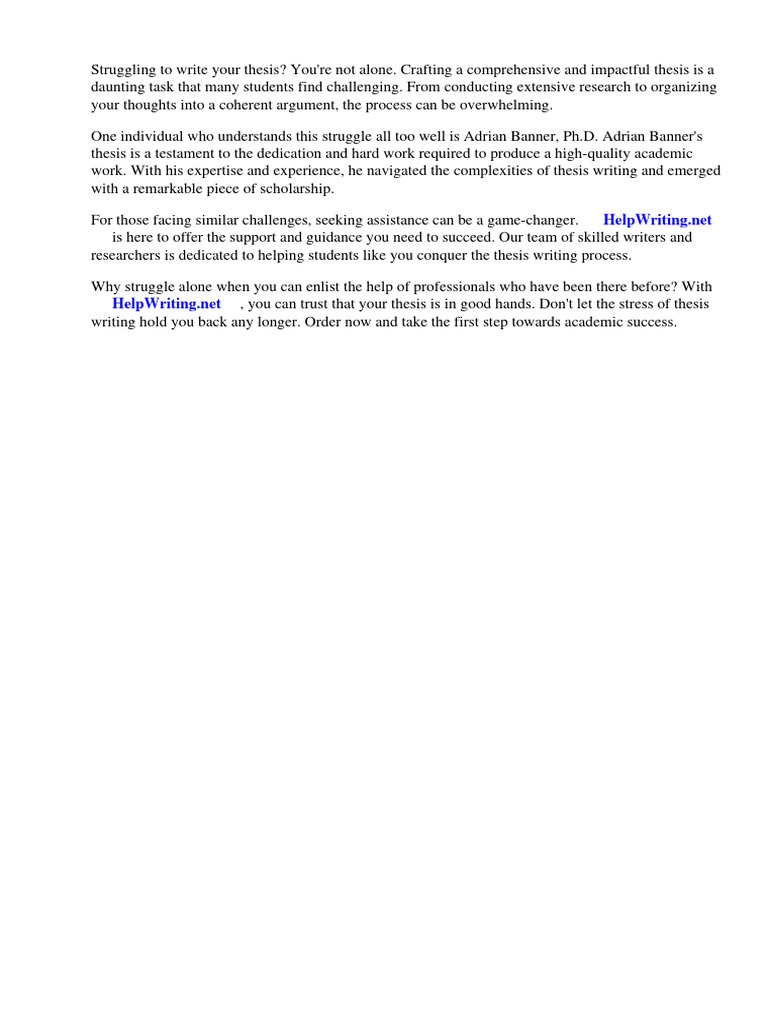 Adrian Banner PHD Thesis | PDF