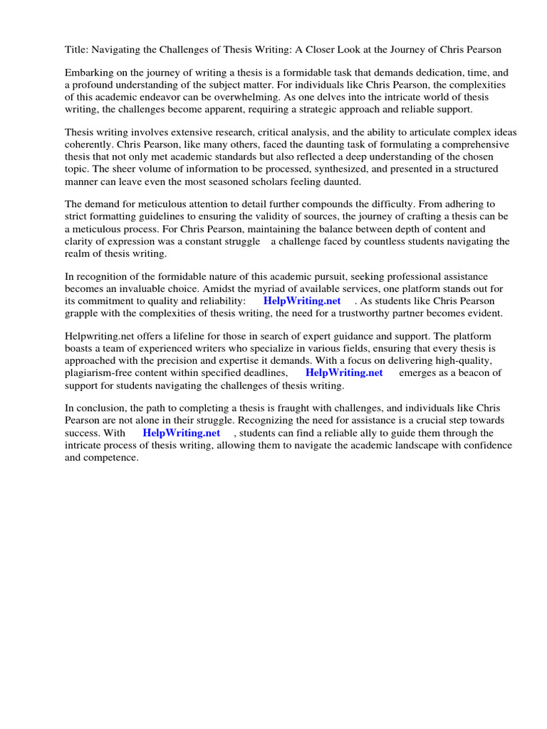Thesis Chris Pearson | Download Free PDF | Word Press | World Wide Web