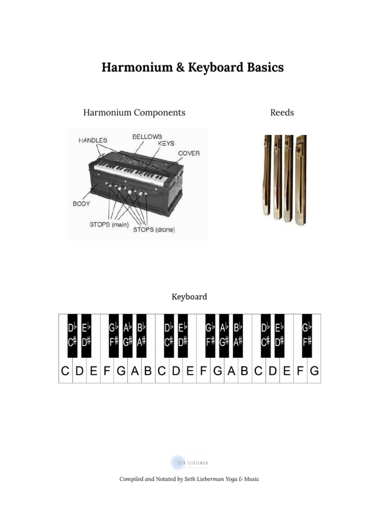 Harmonium & Keyboard Basics Seth Yoga Music Harmonium Kirtan | PDF