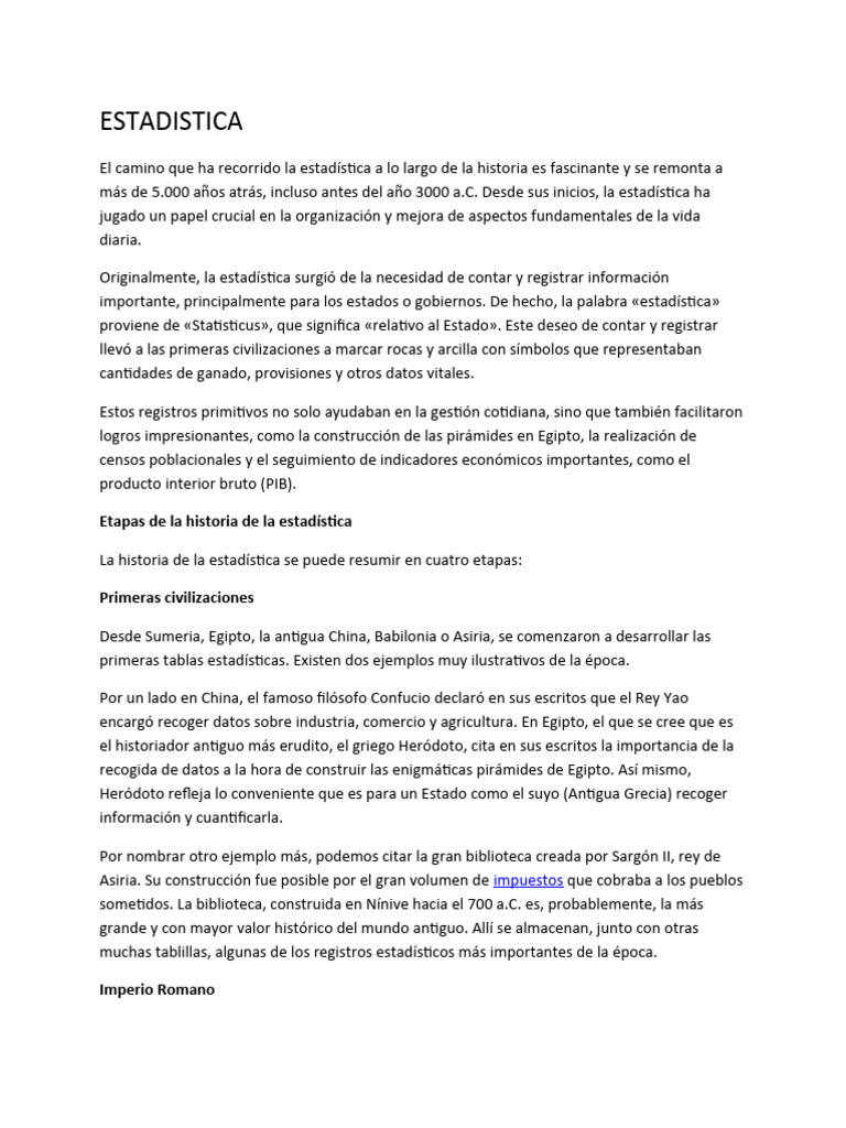 Conceptos Basicos de La Estadistica | PDF | Muestreo (Estadísticas) | Estadísticas