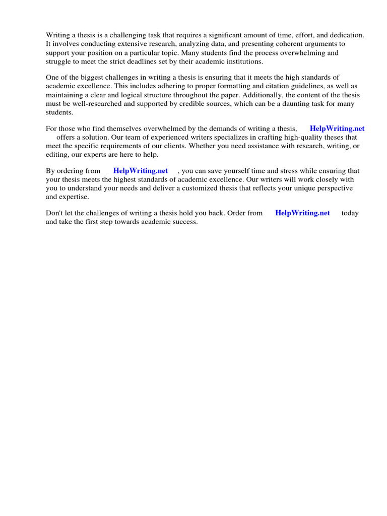 Sample Thesis For Position Paper | PDF | Essays | Thesis