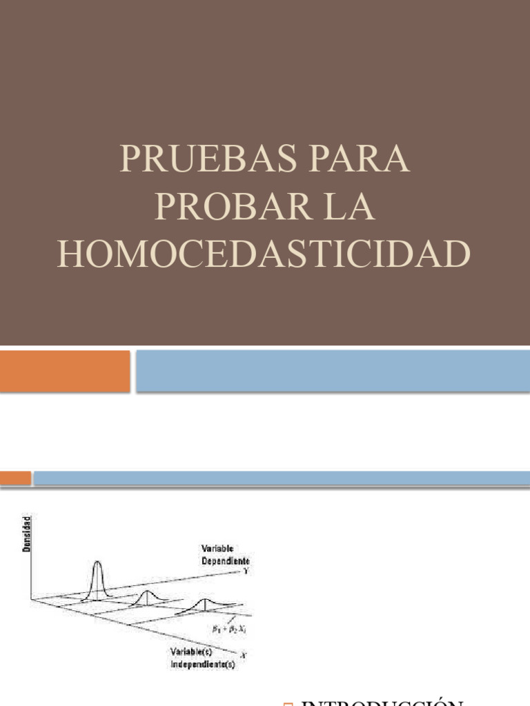 Pruebas para Probar La Homocedasticidad | PDF