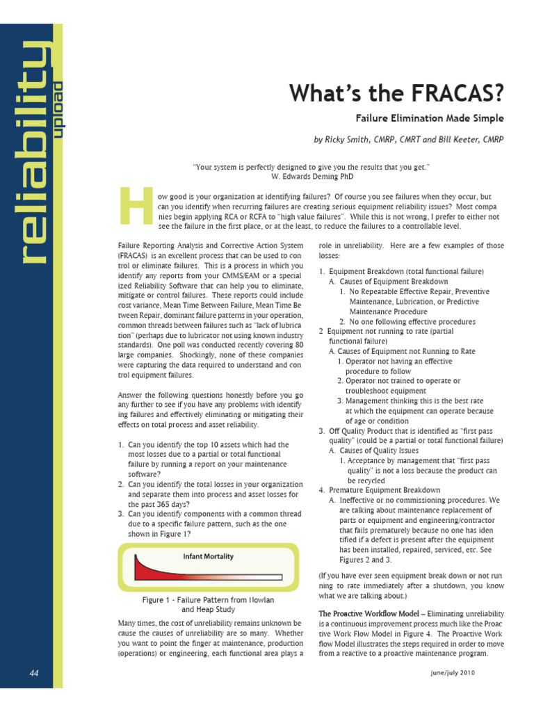 Understanding FRACAS for Reliability | PDF