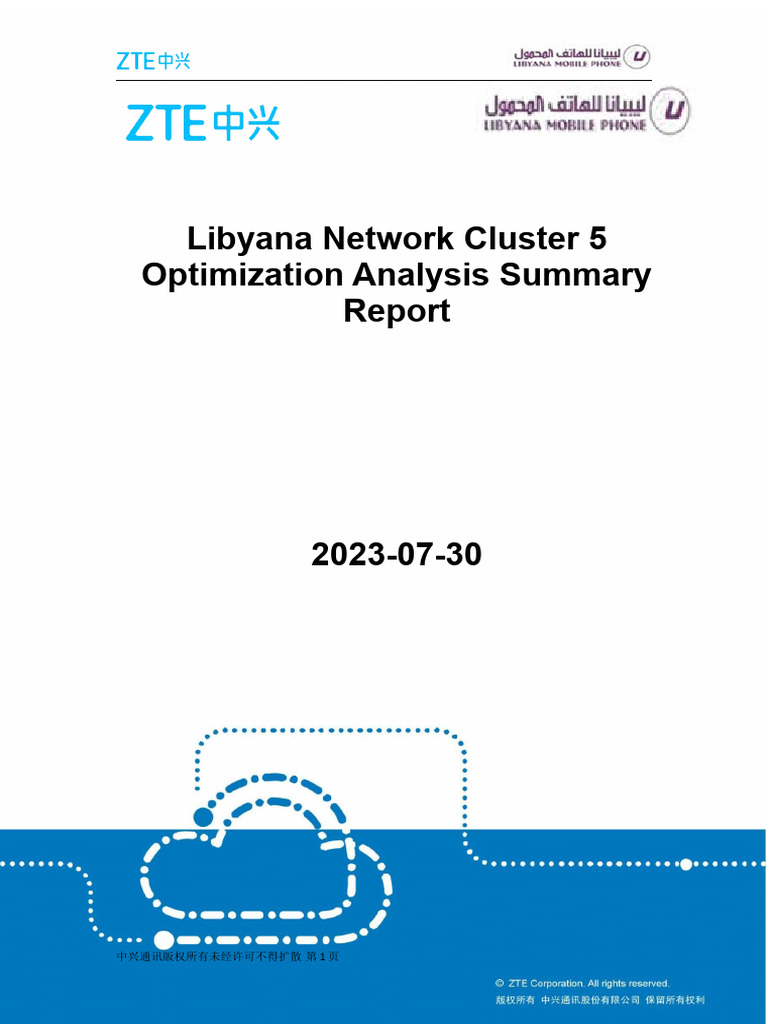 Libyana Network Cluster 5 Optimization Analysis Summary Report-2023-07 ...