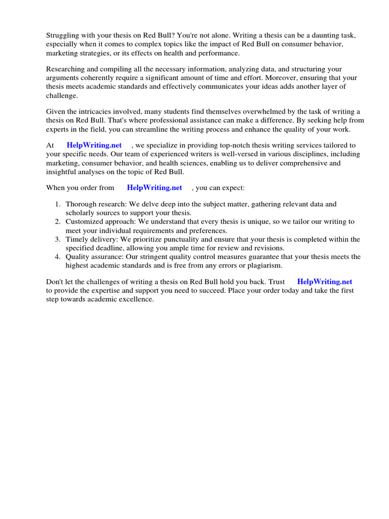 Thesis Red Bull | PDF