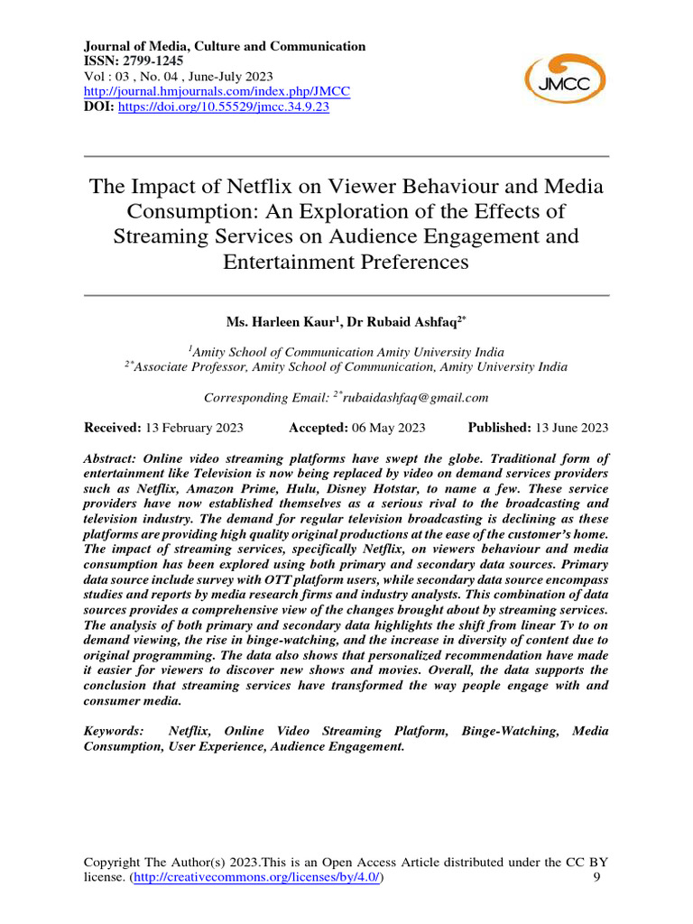Netflix Study | PDF | Video On Demand | Streaming Media