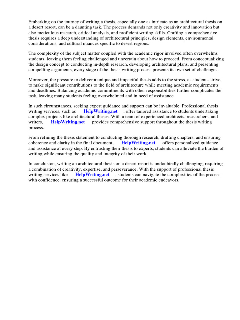 Architectural Thesis On Desert Resort | PDF | Desert | Spa