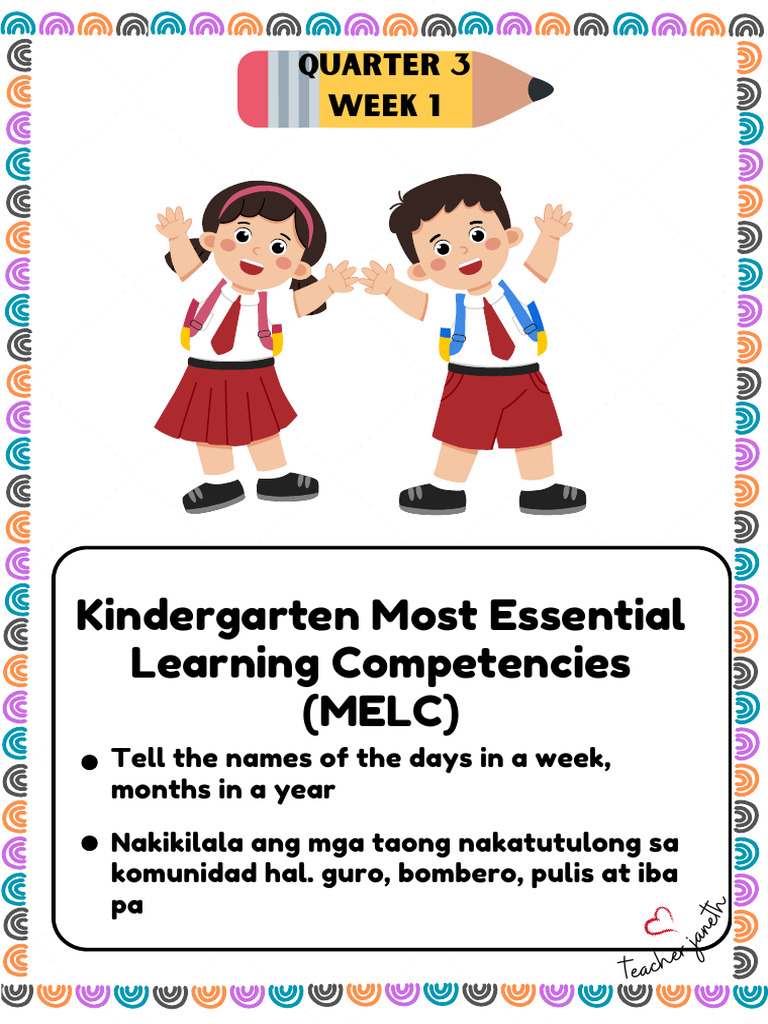 Q3 Week 1 Kindergarten Worksheets | PDF