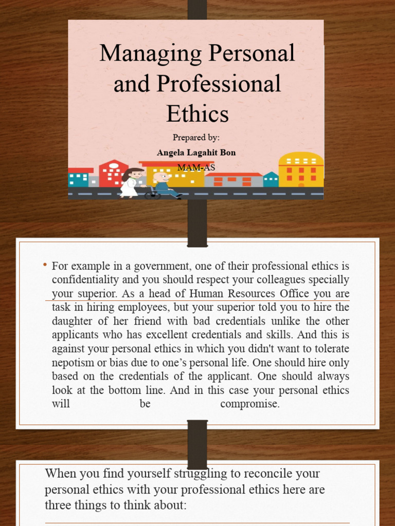 Managing Personal and Professional Ethics | PDF