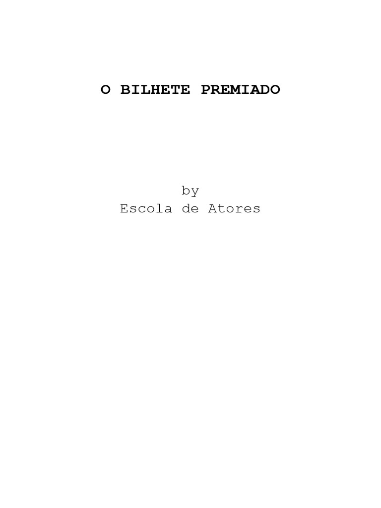 O Bilhete Premiado | PDF