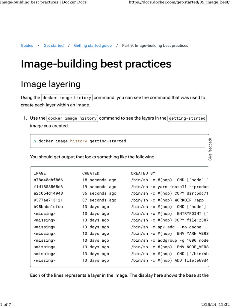 Image Building Best Practices Docker Docs Pdf Java Programming Language Software