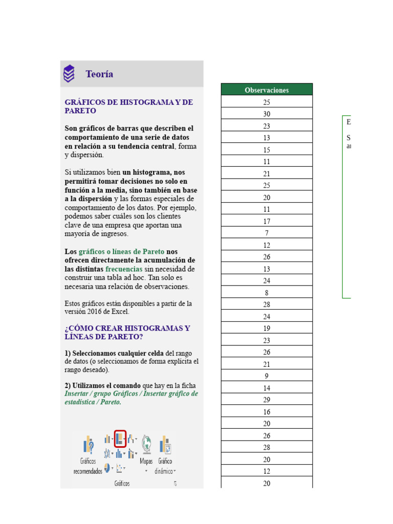 Capítulo 20 Diagrama de Pareto en Excel | PDF