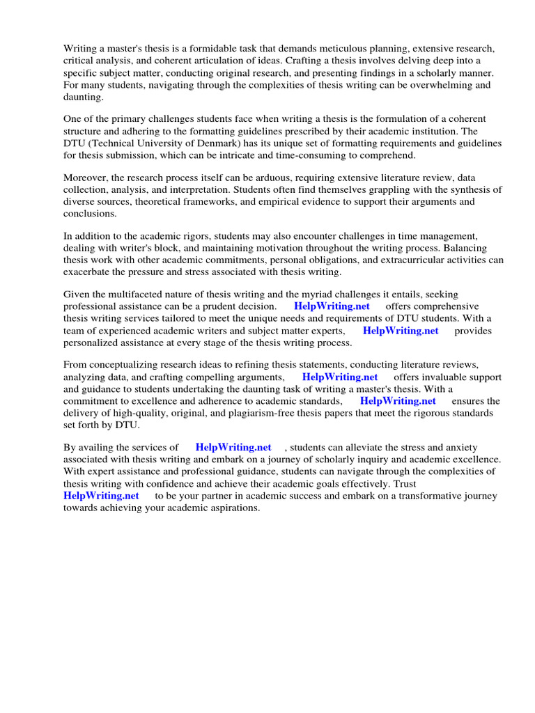 Master Thesis Template Dtu | Download Free PDF | Brand | Thesis