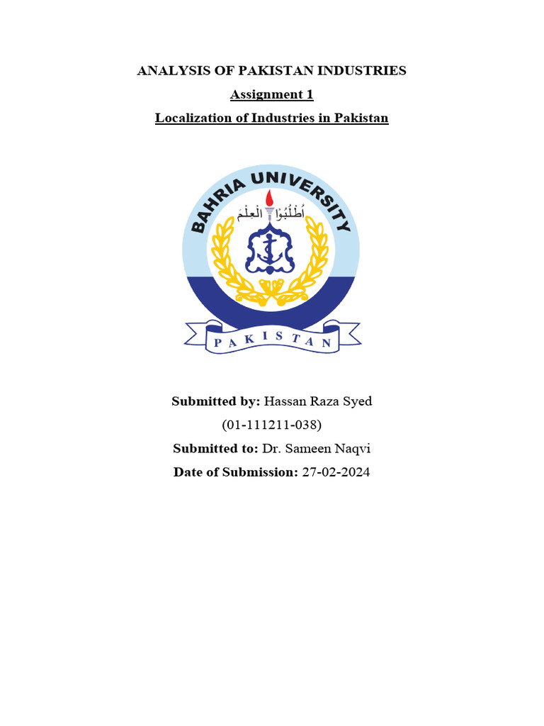 Hassan Raza Localization of Industry Assignment 1 | PDF