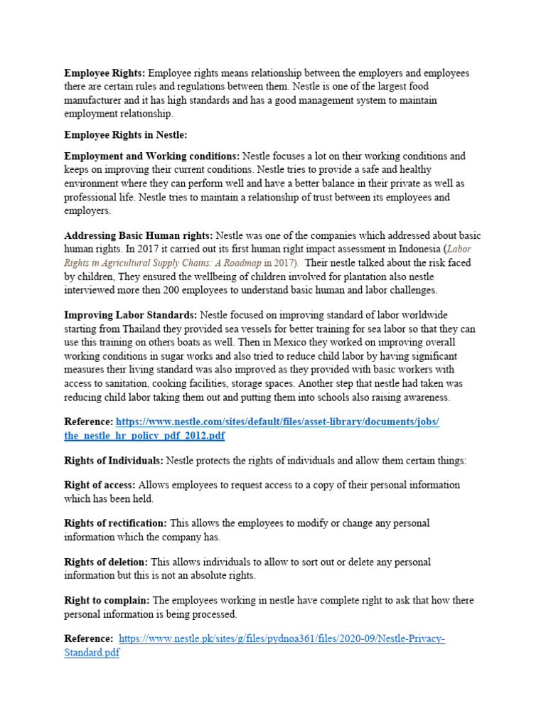 Employee Rights Business Ethics | PDF | Mentorship | Employment