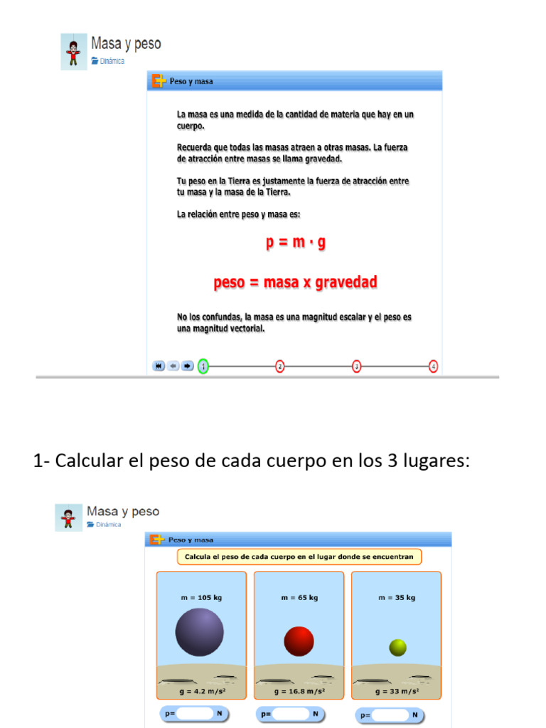 Peso, Masa y Gravedad | PDF