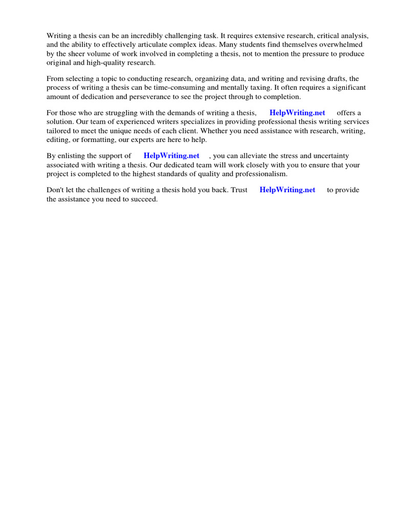 Thesis or Non Thesis Mba | PDF