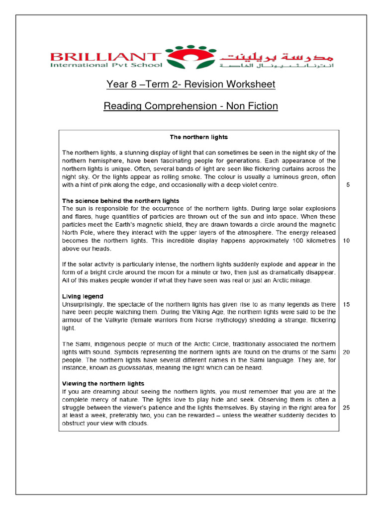 Non Fiction - Reading Comprehension | PDF | Writing