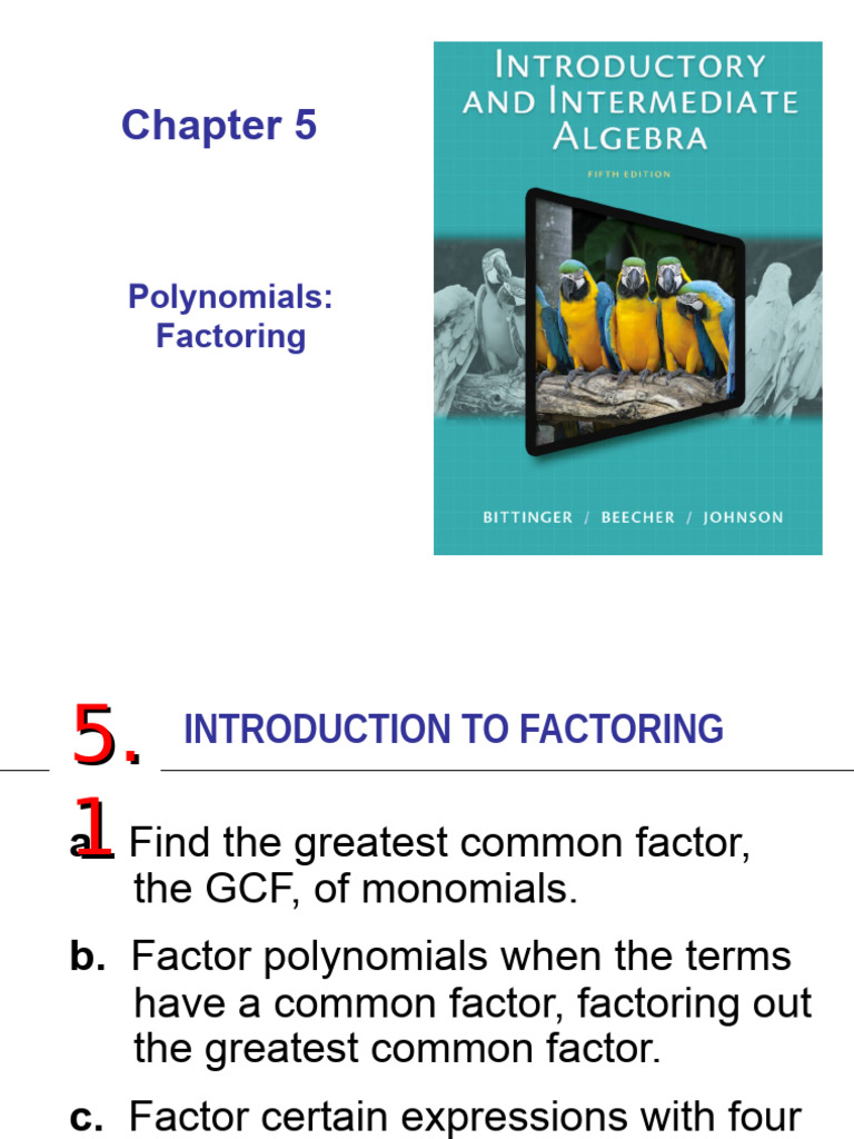 Chapter 5 (1) - Tagged PDF | PDF | Factorization | Equations