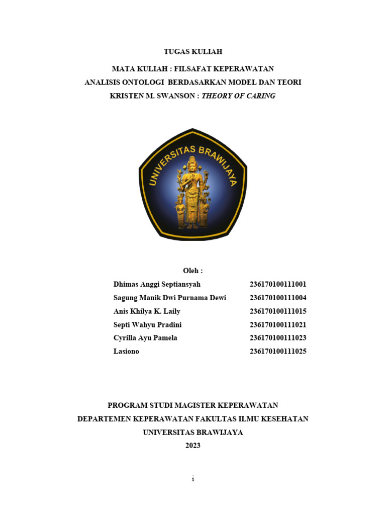 Analisis Ontologi Teori Caring Swanson | PDF
