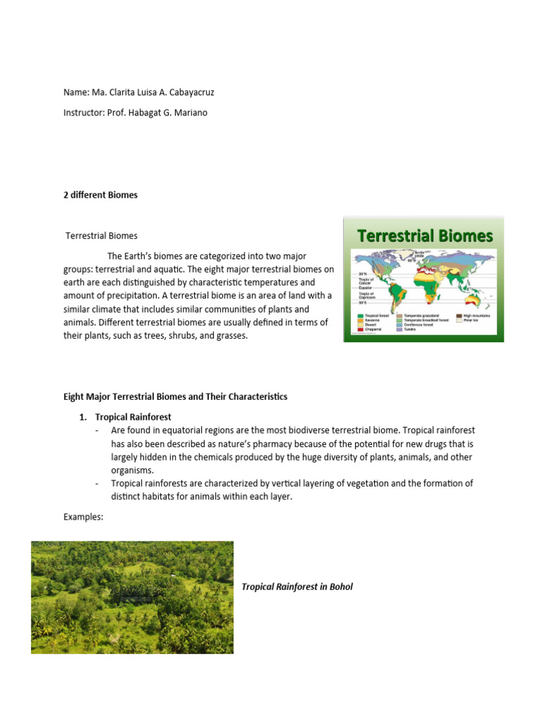 Biomes | PDF | Forests | Tropics