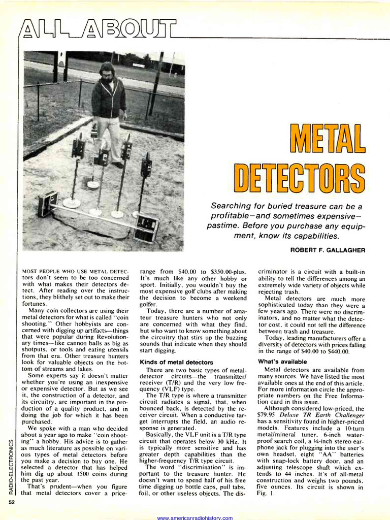 Metal Detectors | PDF | Metal Detector | Electronics