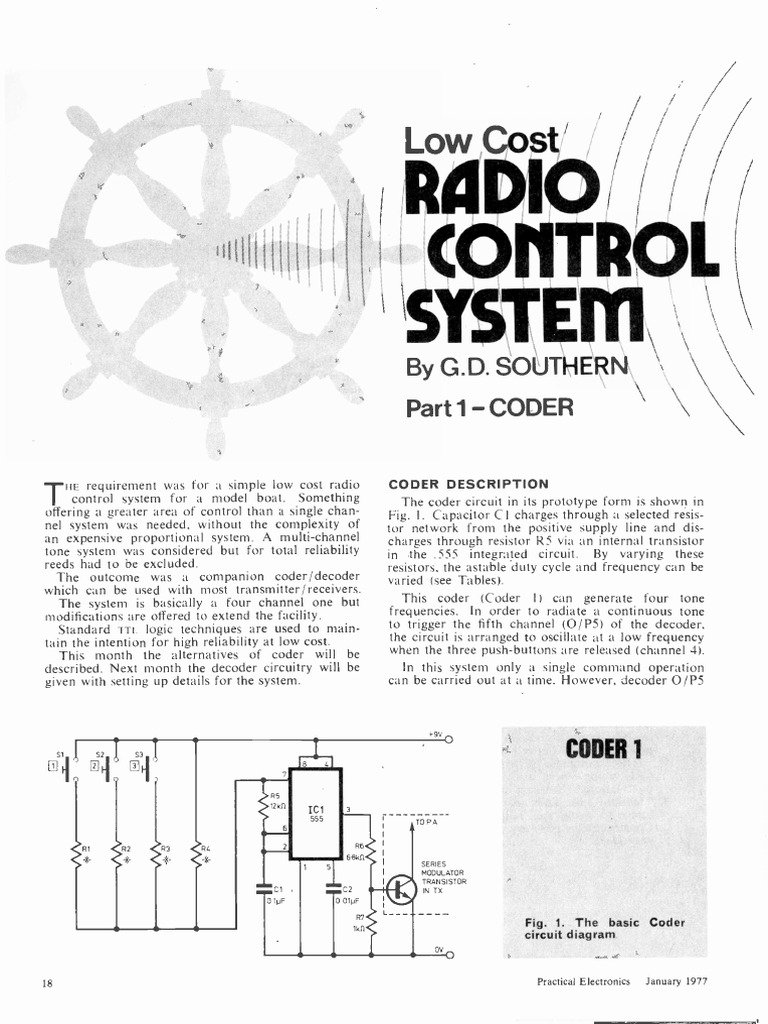 Low-Cost Radio Control System | PDF | Electronic Circuits | Transistor