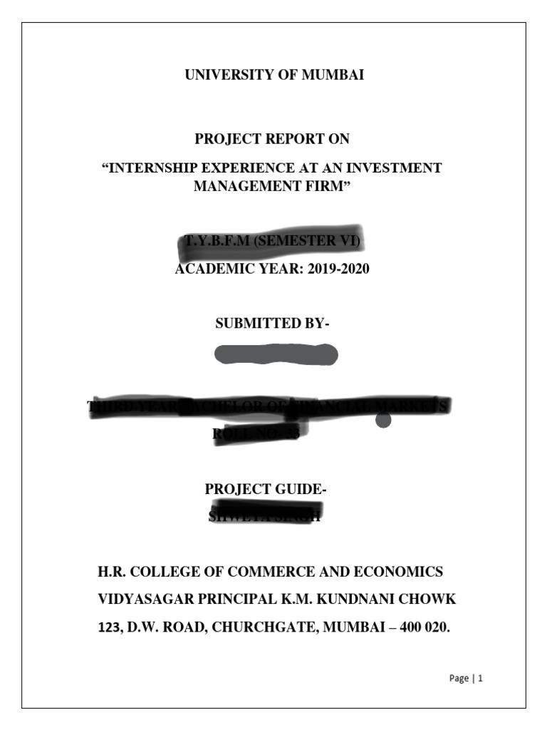 Internship Project. | PDF