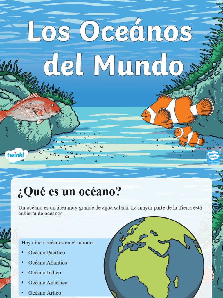 Power Point Los Oceanos Del Mundo Ver 1 | PDF | Océanos | océano Atlántico