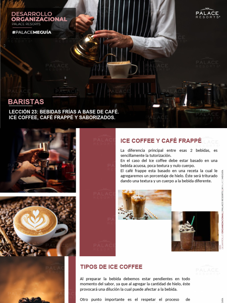 Clase 23 - Ice Coffee, café frappé y saborizados | PDF | Bebida | café