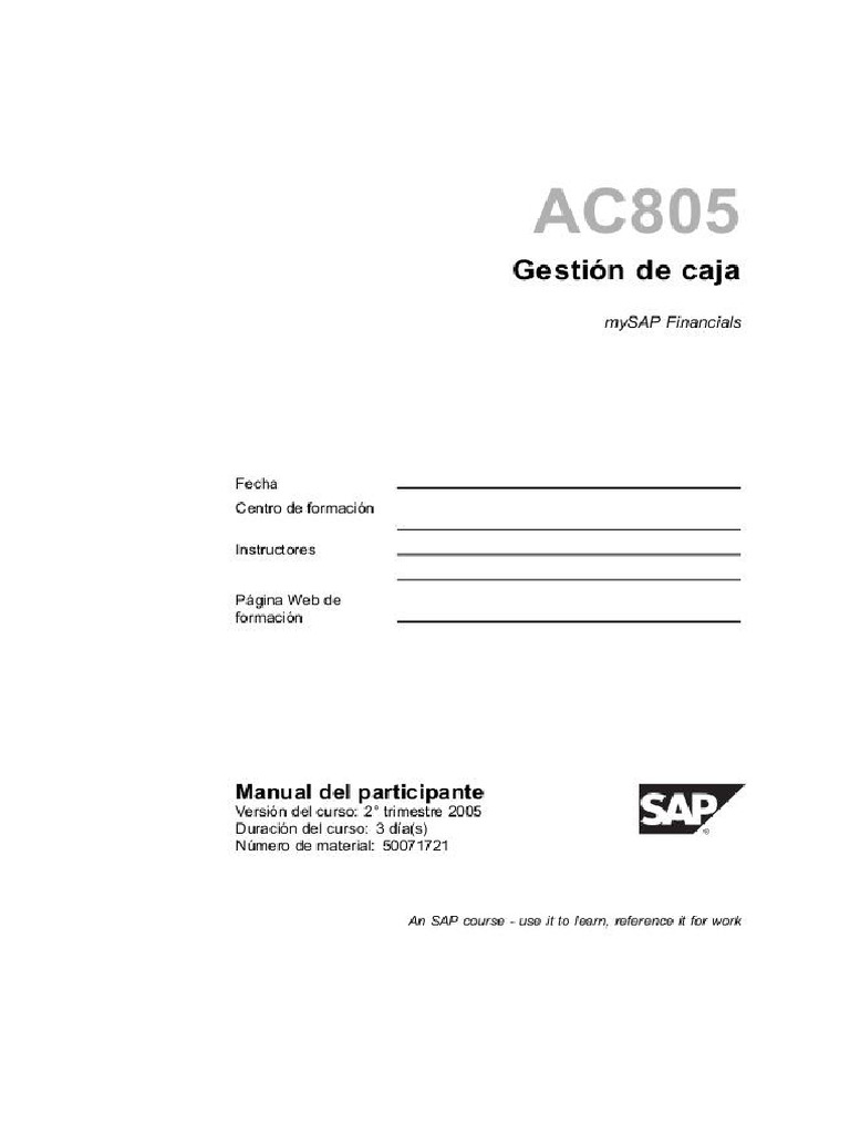 Manual Sap Tesoreria | PDF
