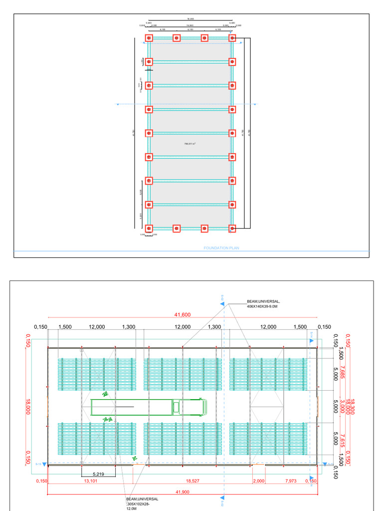 Warehouse Foundation Plan Details | PDF