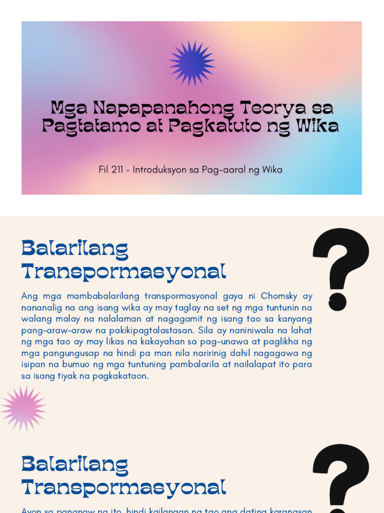 Mga Napapanahong Teorya | PDF