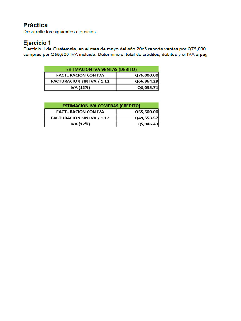 Tarea 6 Capitulo 6 Ejercicios Practicos Finanzas 4 | PDF | Impuesto al valor agregado | Impuesto ...