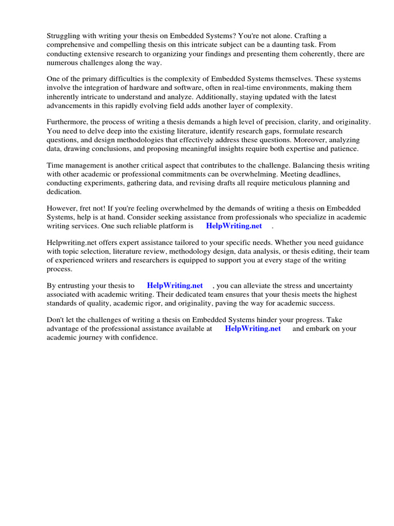 Thesis Embedded Systems | PDF | Business | Computers