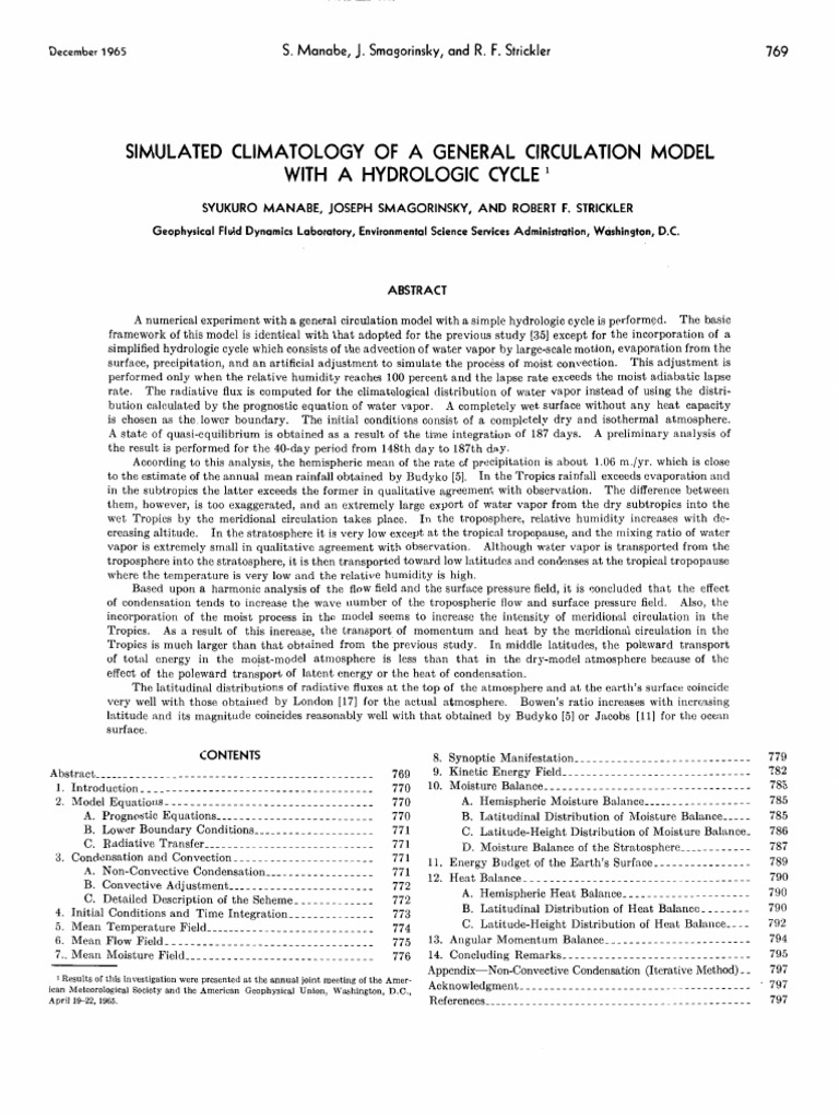 Manabe EA.65 | PDF | Troposphere | Precipitation