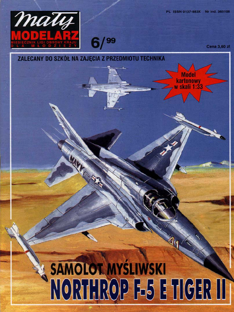 (Papermodels@emule) (Maly Modelarz 1999-06) - Northrop F-5E Tiger II | PDF