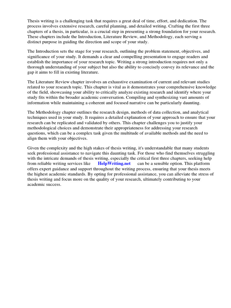 Thesis Writing Chapter 1-3 | PDF