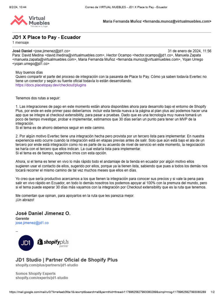 Correo de VIRTUAL - JD1 X Place | PDF | Crecimiento personal y profesional