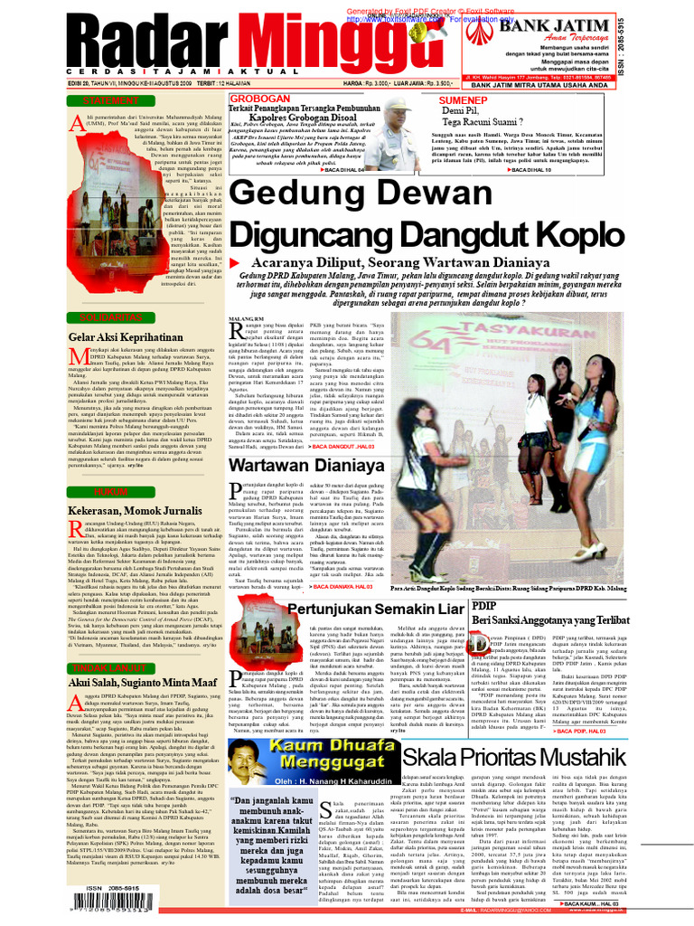 Dokumen - Tips - Radar Minggu Edisi 20 | PDF