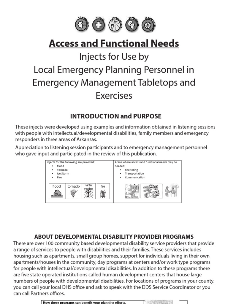 Acess and Functional Needs | PDF