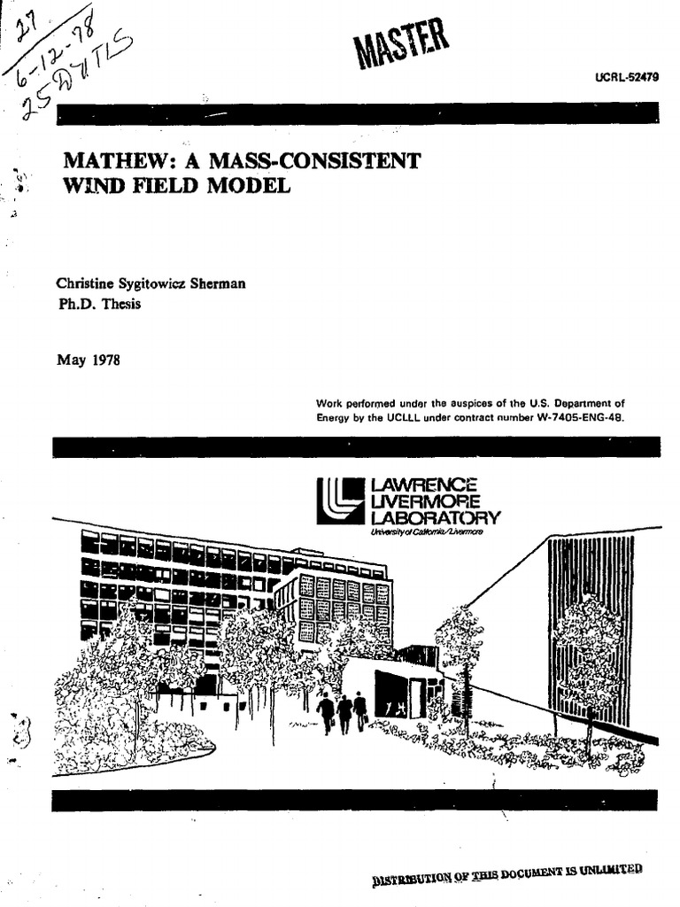 Mathew: A Mass-Consistent Wind Field Model: Christine Sygitowicz ...